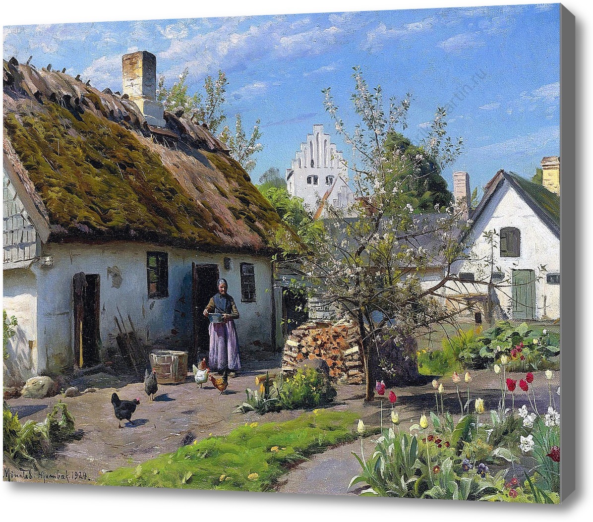 Репродукция картины "Весна в Хенбаек". Картина маслом на холсте "Весна ...